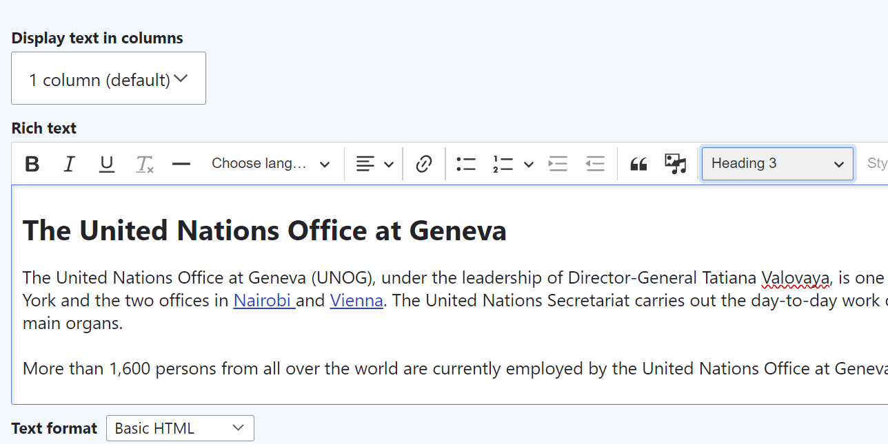 UN Geneva web style guide | The United Nations Office at Geneva