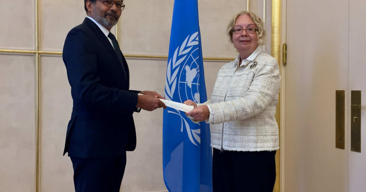 NEW PERMANENT REPRESENTATIVE OF MALDIVES PRESENTS CREDENTIALS TO THE ...